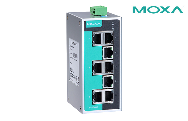 MOXA/MOXA 8口非网管型交换机 订货号 ： EDS-208A 型号 ： EDS-208A-徐州得海电气科技有限公司-施耐德官方授权经销商